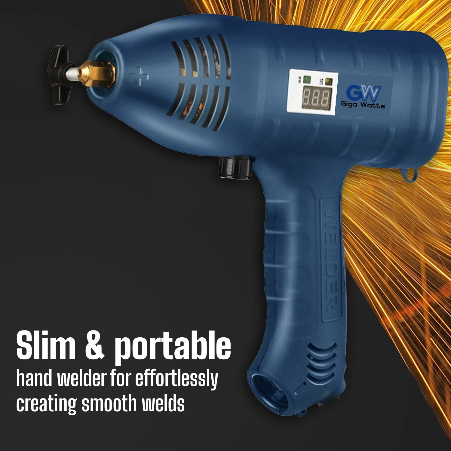GIGAWATTS XLNT 200A Handheld Welding Machine with Knob Control, Digital ...