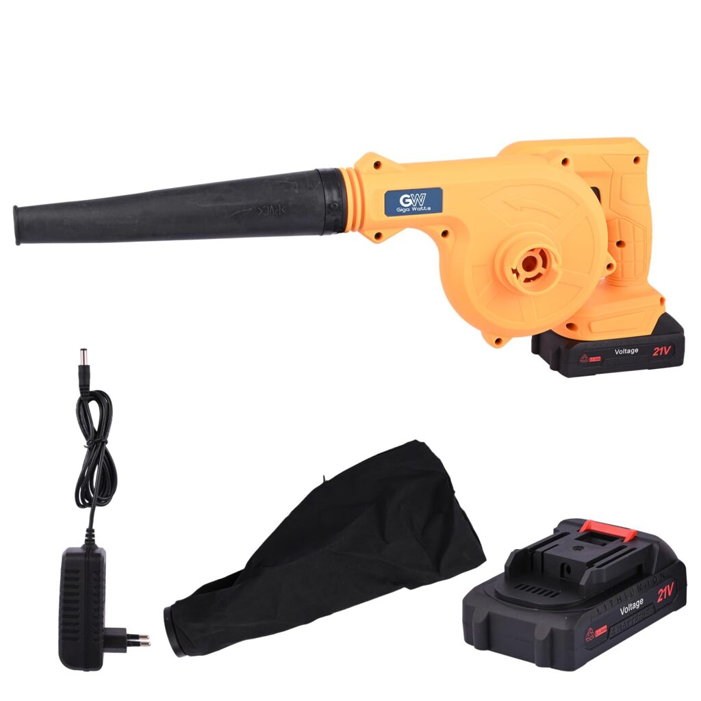 GIGAWATTS XLNT Heavy Duty Cordless Air Blower Quick Cleanup Handheld Blowing Dust Cleaning Air Blow Gun with 2 Large Batteries Charger for Home Office Car PC Computer Garden Leaf Dirt Cleaner