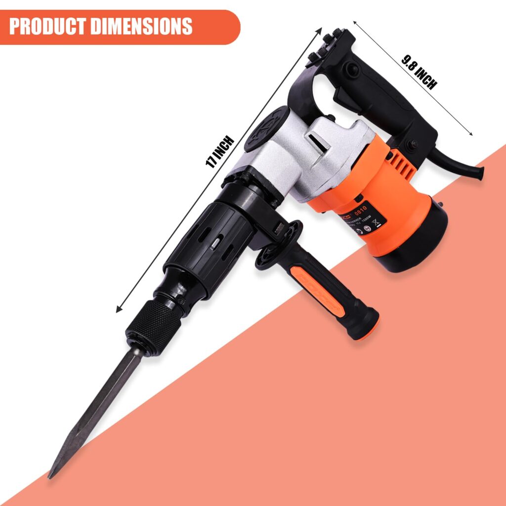 GIGAWATTS DX0810 5kg Demolition Hammer 1500W 3200 r/min Heavy Duty ...