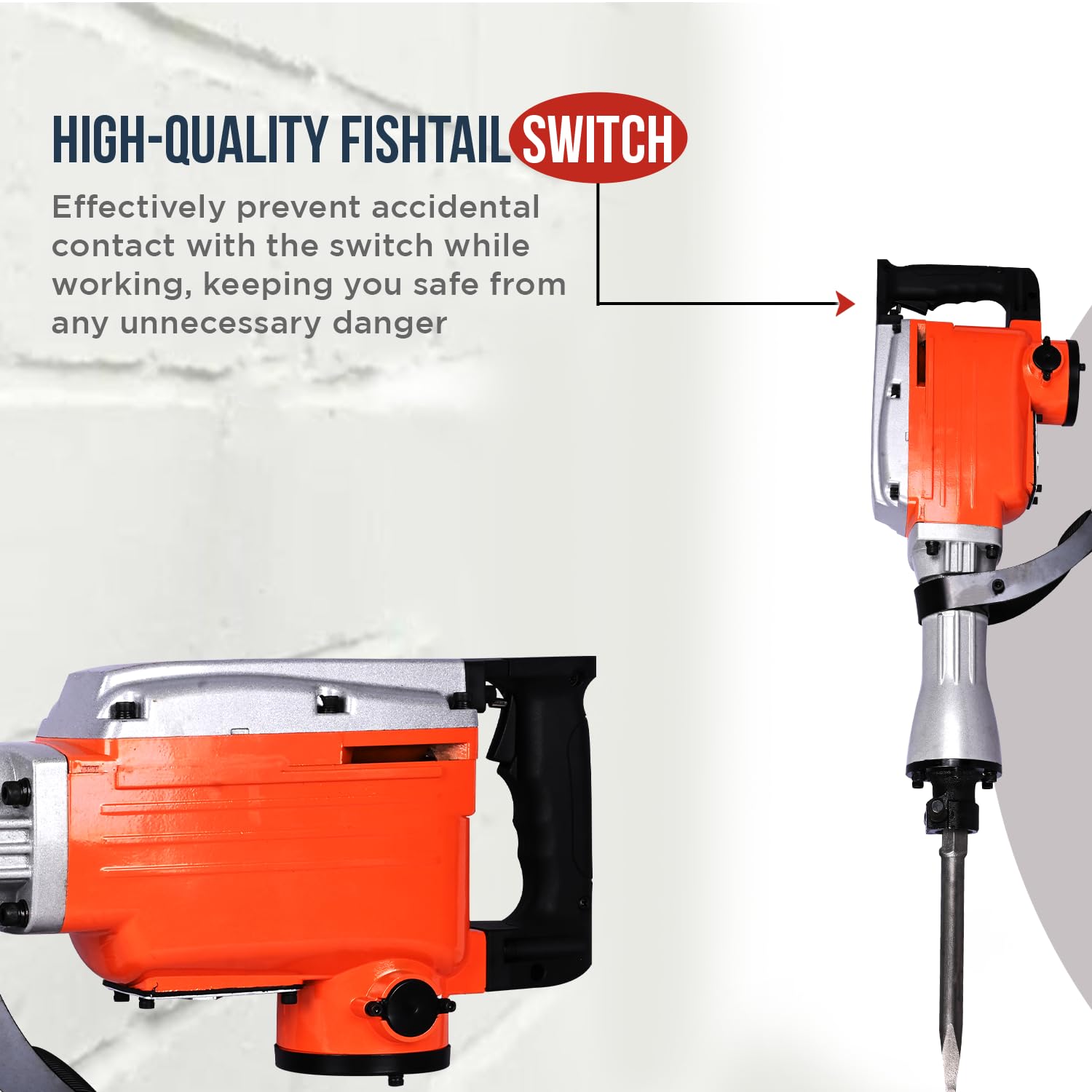 GIGAWATTS PH65 15kg Demolition Hammer 1650W 1400 BPM Heavy Duty ...