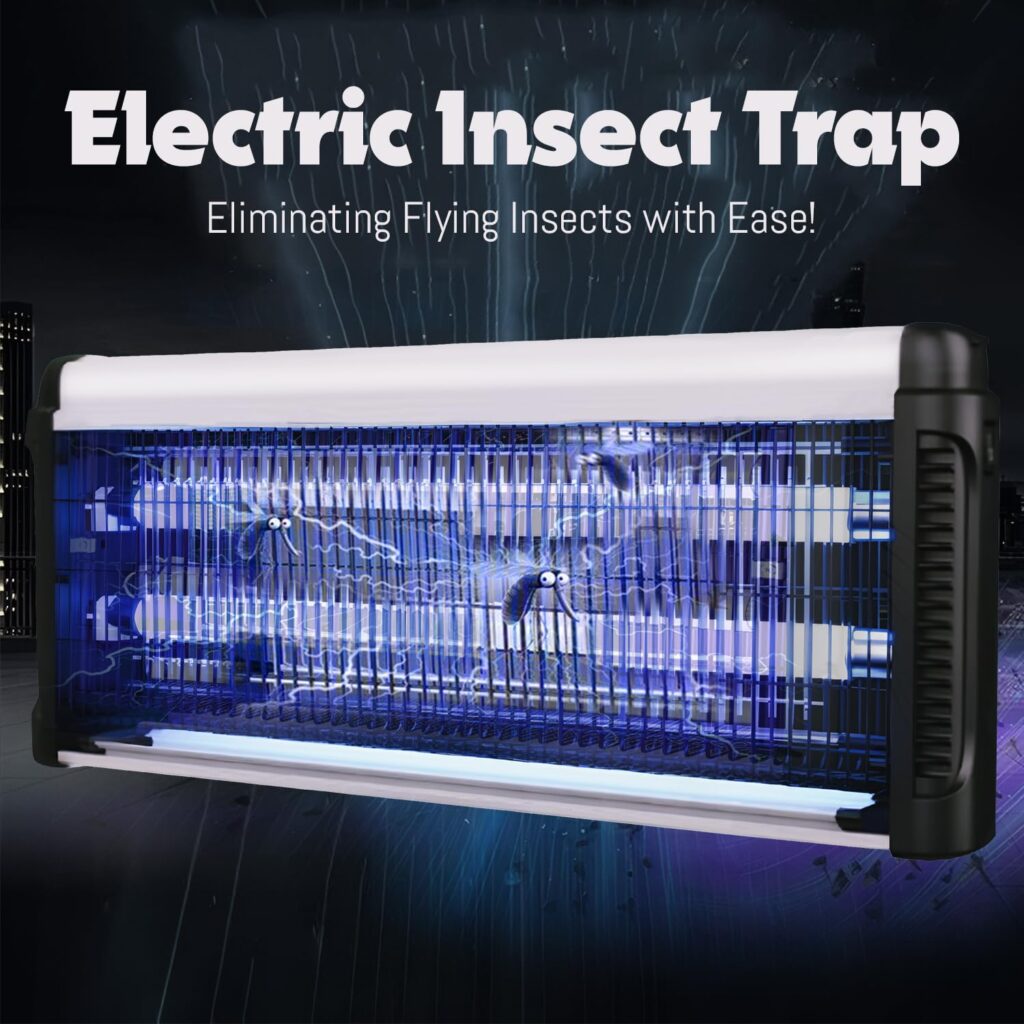 GIGAWATTS Killer Pro Electric Insect Trap 30W UV Light 365nm Powerful 120V Grid Mosquito Bugs Fly for Indoor and Outdoor Home Backyard Kitchen Camping