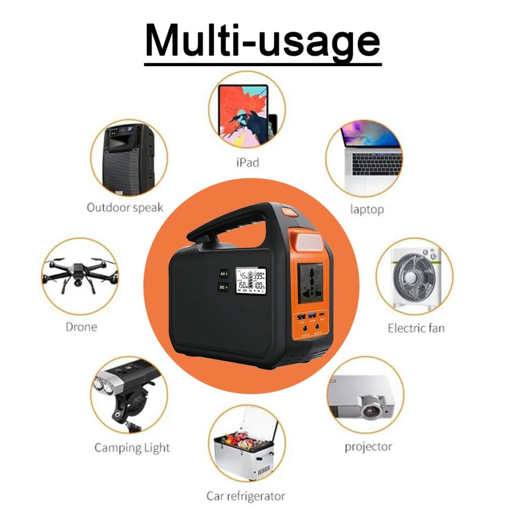GIGAWATTS S150 155Wh Portable Power Station 300W AC USB & Type C Output ...