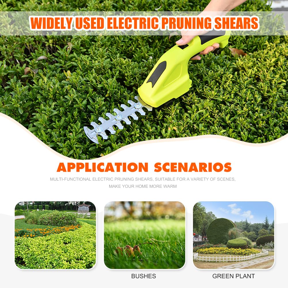 GIGAWATTS 2 in 1 Cordless Grass and Plant Cutter with 3.6V 1300mAh ...