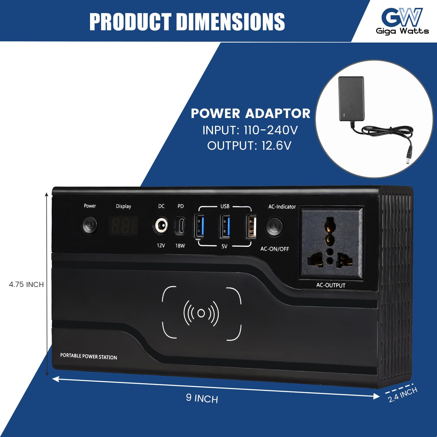 GIGAWATTS FCP200X 200 W Portable Power Station 130Wh Lithium-ion ...