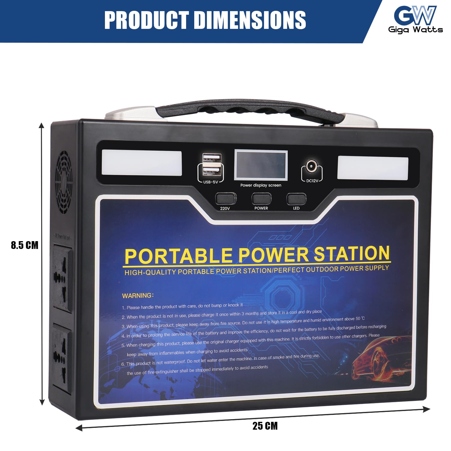 GigaWatts FAP300X 400W Portable Power Station 216Wh Lithium-ion Battery ...