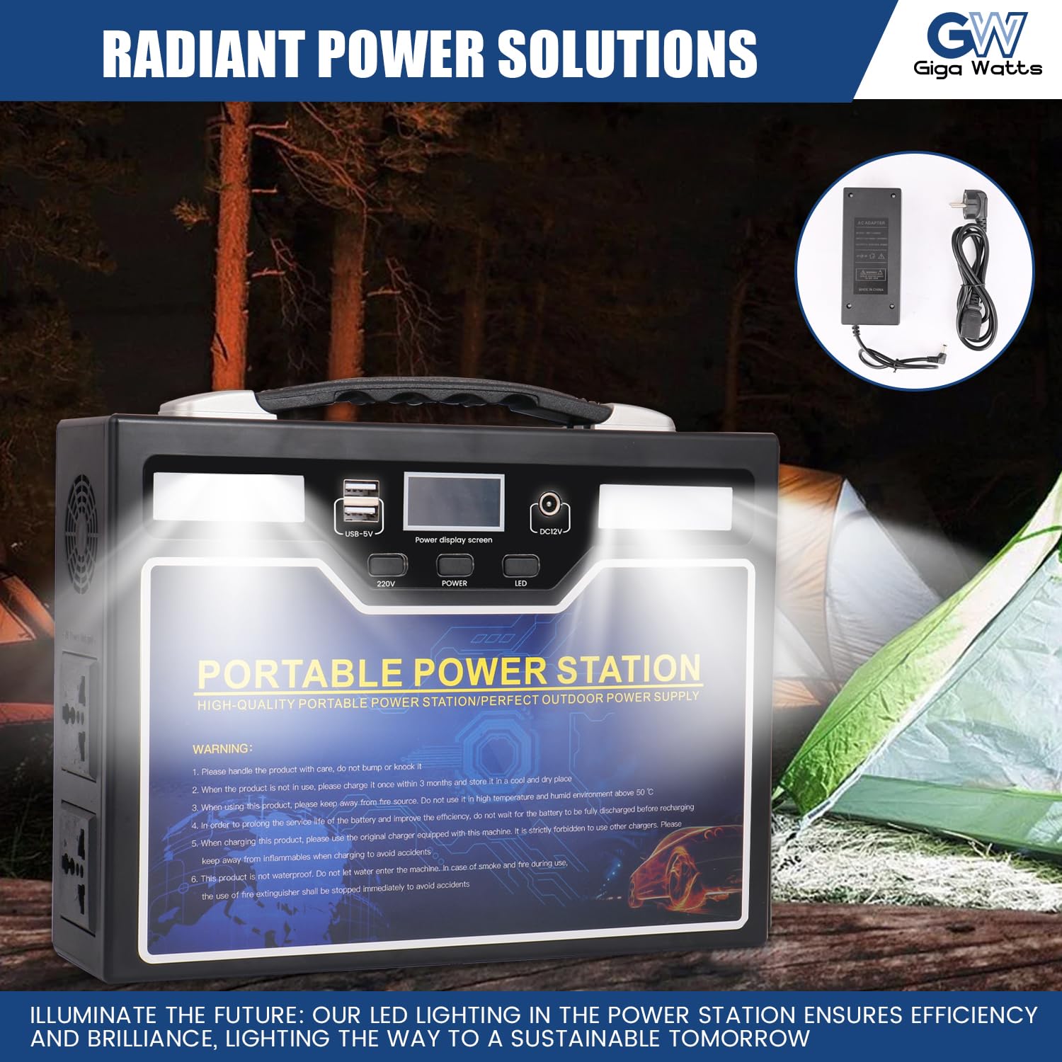 GigaWatts FAP300X 400W Portable Power Station 216Wh Lithium-ion Battery ...