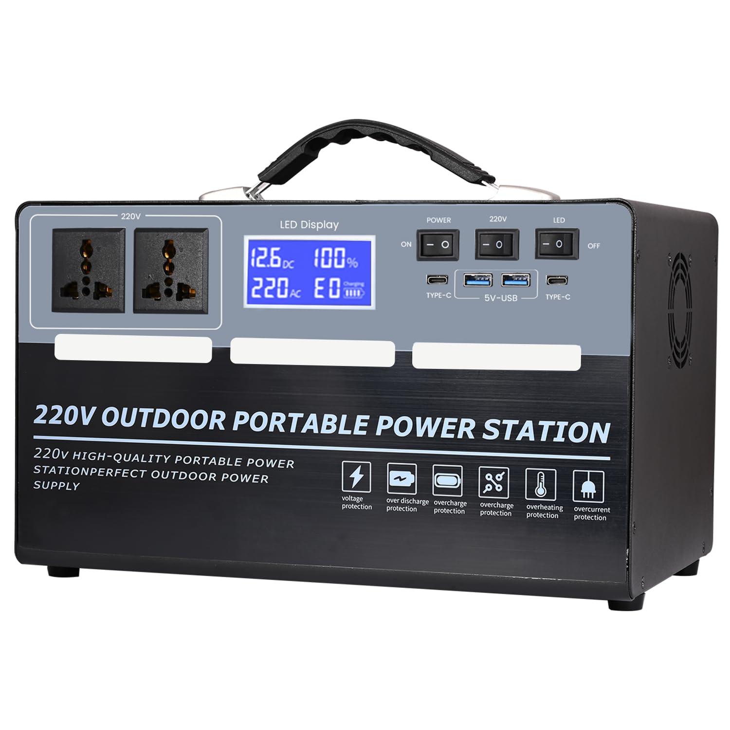 GigaWatts FBM-1000C 1000W Portable Power Station 960Wh Lithium-ion ...