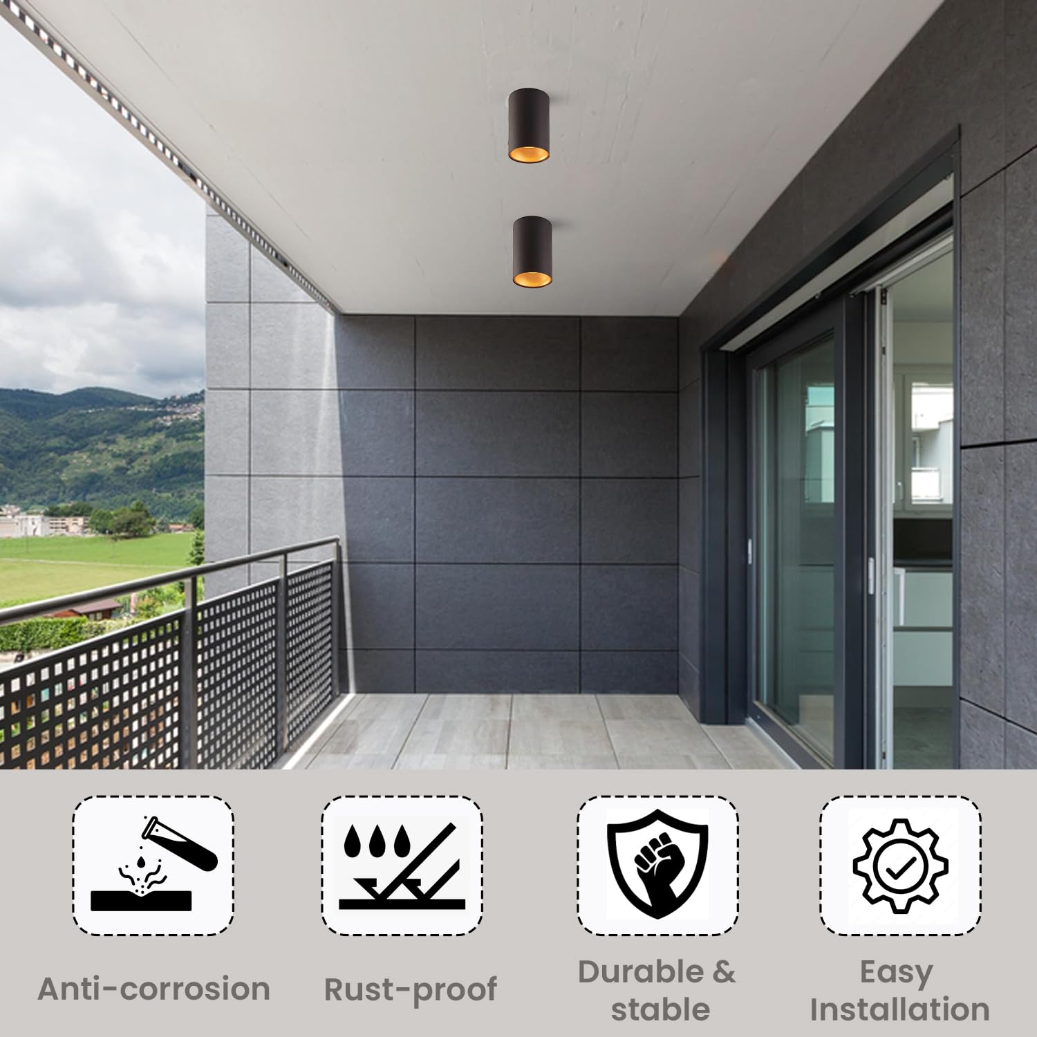 Cylinder Surface Mounted Ceiling Light 12W 18W 30W 40W LED Surface